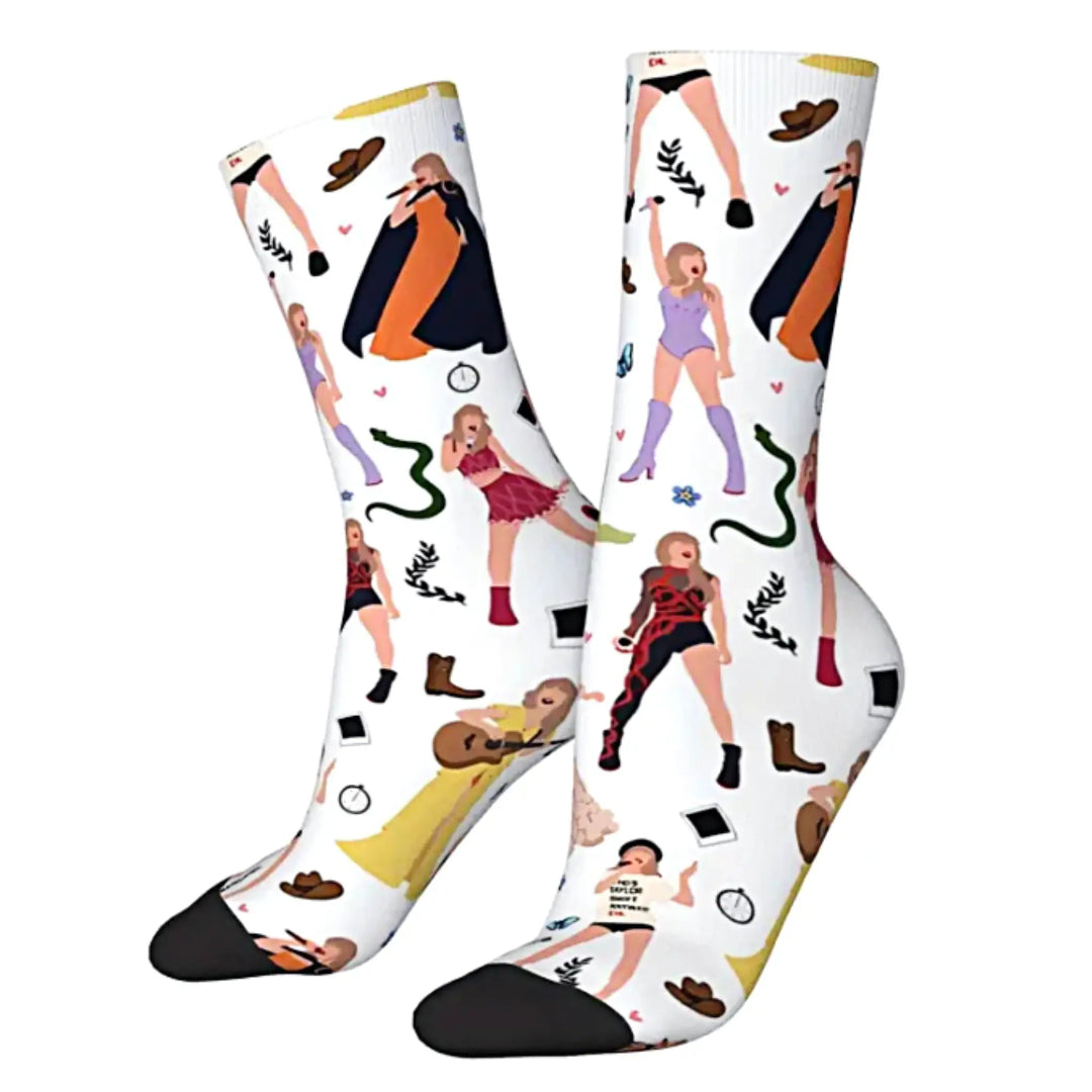 Taylor Swift Inspired Socks – Cozy Swiftie Crew Socks | Eras Tour Aest ...